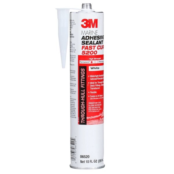 3M Adhesive Sealant 5200FC, Fast Cure, White, 10oz Cartridge- 06520 ...