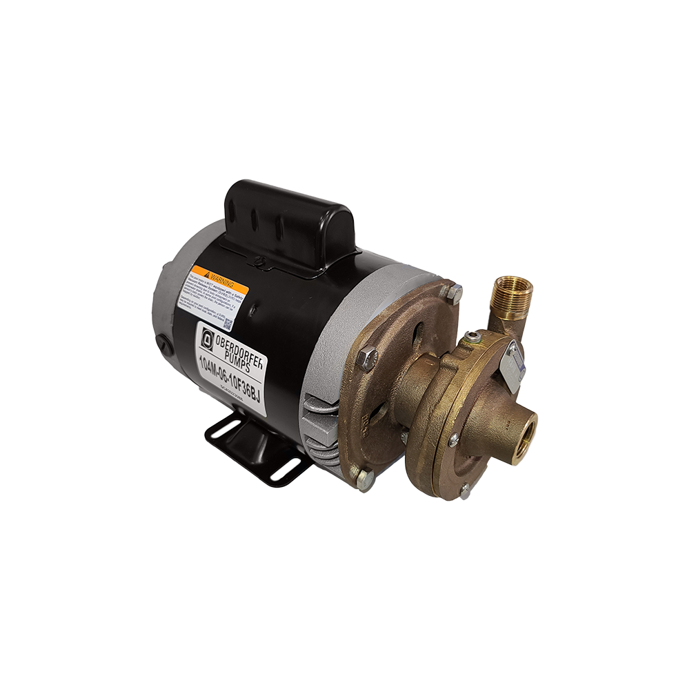 Oberdorfer 1/3 hp Bronze Centrifugal Pump w/ Motor - 104M-06-10F36BJ ...