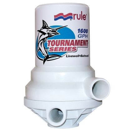 Rule Tournament Series Dual Port Livewell Pump, 1600gph ? 209FDP - Boat ...
