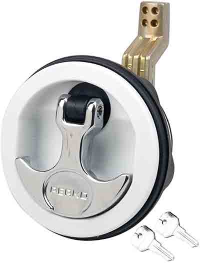 1091DP1WHT - White/Chrome Handle - Locking (2 Keys) - Boat Owners ...
