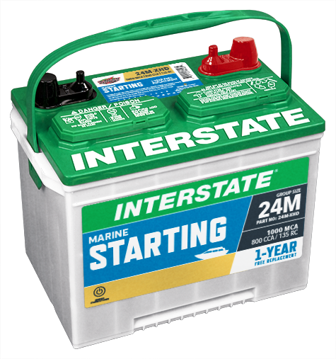 Interstate Battery Group 24 Starting Battery, 1000CA - 24M-XHD - Boat ...