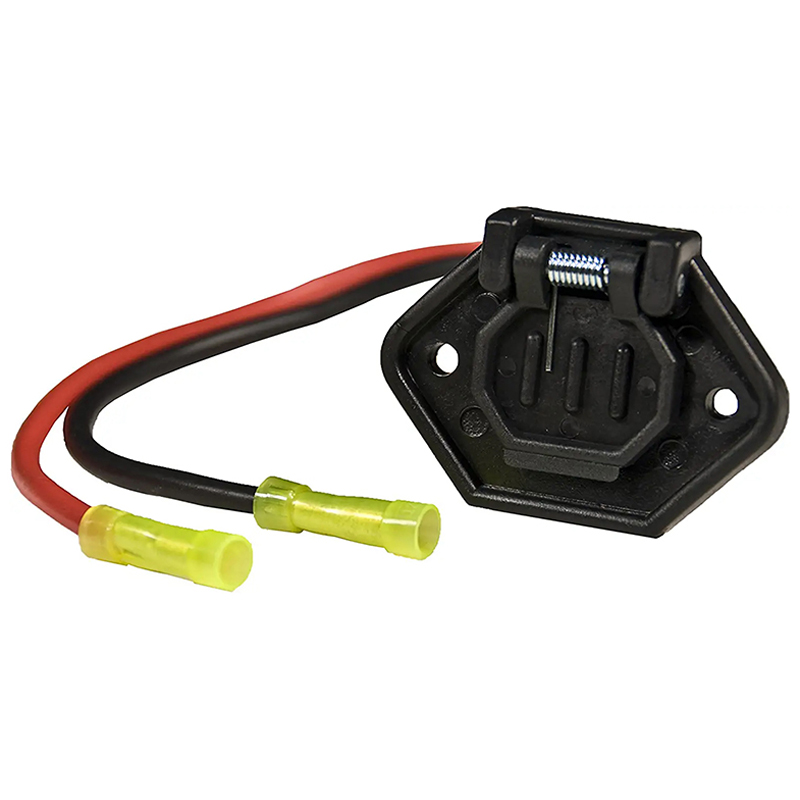 Sierra Female Boat Side Trolling Motor Socket 12V 10 gauge lead wires 6 ...
