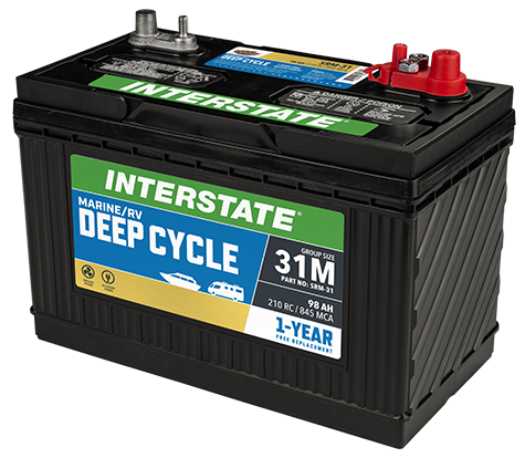 Interstate Battery Group 31M Deep Cycle Battery, 845CA - SRM-31 - Boat Owners Warehouse - Marine ...
