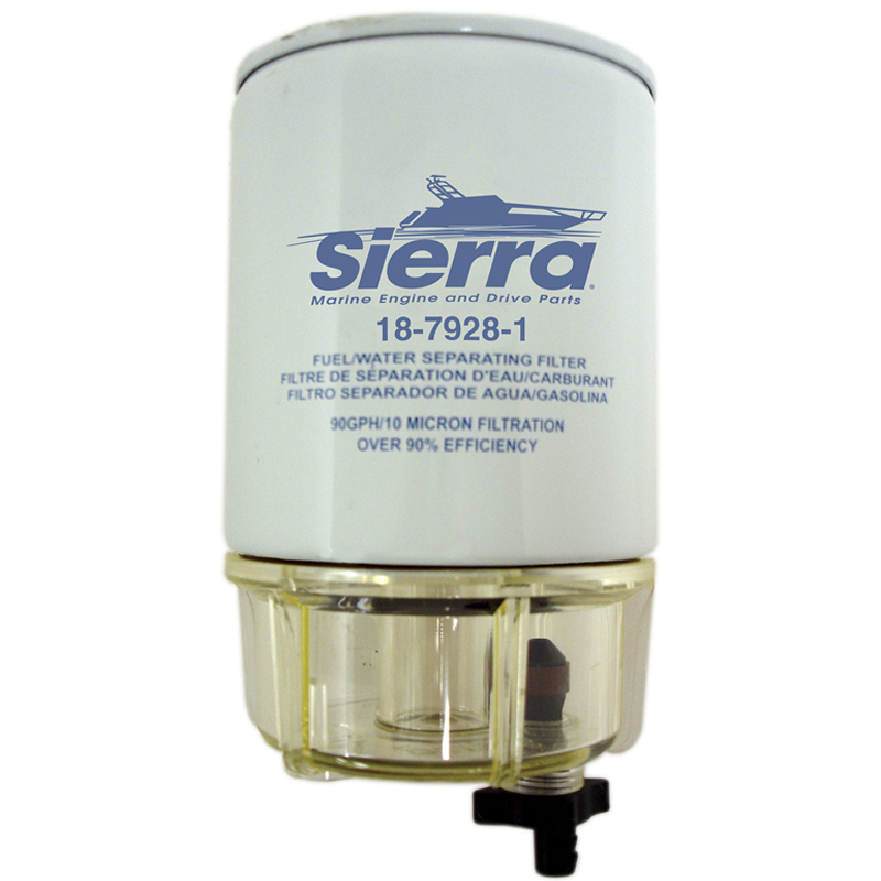 Sierra Fuel Water Seperator Replacement Filter w/AquaVue Bowl 10 Micron ...