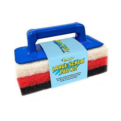 Star Brite Large Scrub Pad Kit Pads are interchangeable; handle grips ...