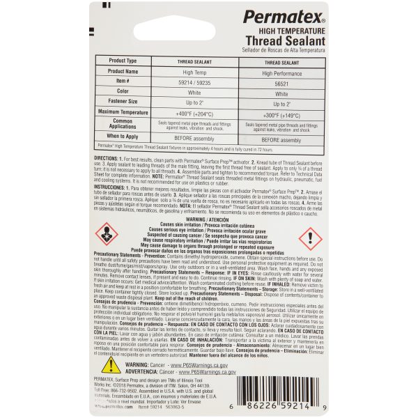 Permatex 6Ml Permatex Pst 59214 - Boat Owners Warehouse - Marine ...