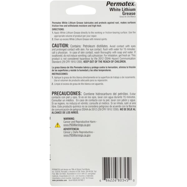 Permatex White Lith-Grease 1. 80345 - Boat Owners Warehouse - Marine ...
