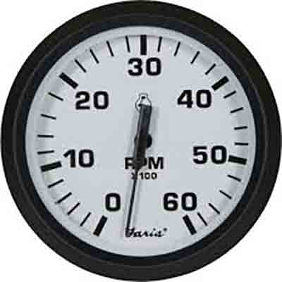 Faria Euro White Inboard/ IO 6000 RPM Tachometer - 32904 - Boat Owners ...