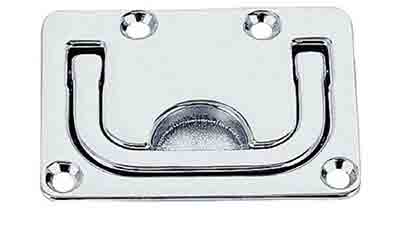 Perko Chrome Plated Bronze FFlush Lifting Handle, 3in x 2-1/4in ...