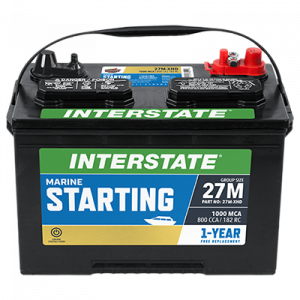 Interstate Battery Group 27 Starting Battery, 1000CA - 27M-XHD - Boat ...