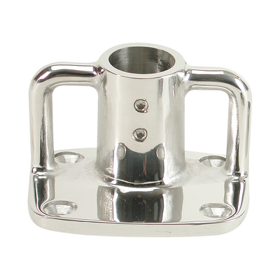 Whitecap 1in SS 4ø Rectangular Base Rail Fitting - 11901 - Boat Owners ...
