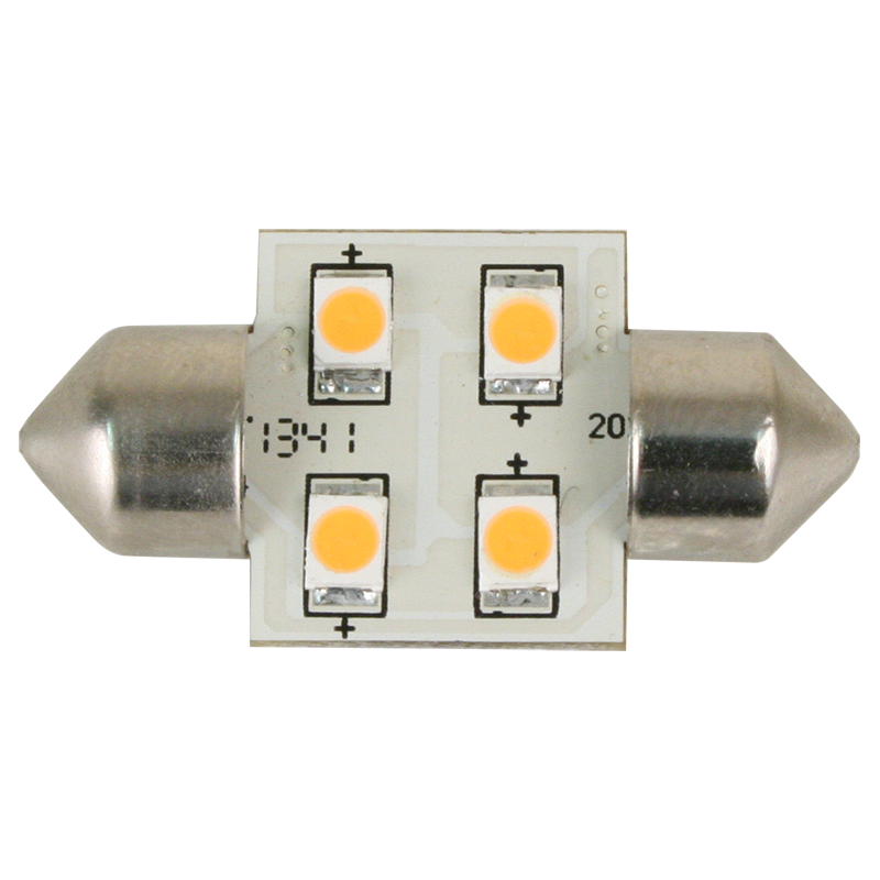 Scandvik 10-30V 4LED Warm White Festoon Bulb - 41100P - Boat Owners ...