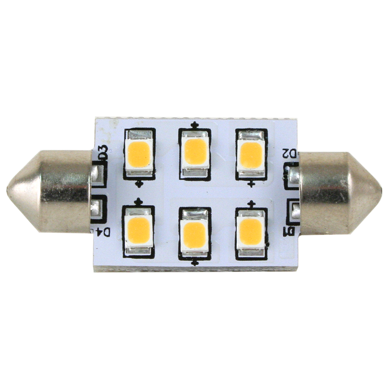Scandvik 10-30V 6LED Warm White Festoon Bulb - 41102P - Boat Owners ...