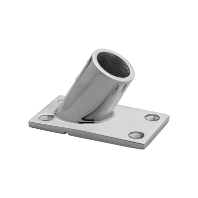 Whitecap 7/8in SS 60ø Rectangular Base Rail Fitting - 6042C - Boat ...