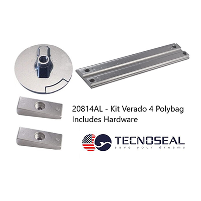 Tecnoseal Aluminum Anode Kit for Mercury Verado 4 - 20814AL - Boat ...