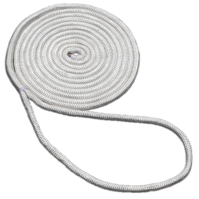 Miami Cordage 3/4in x 50ft White Nylon Double Braid Dock Line ...