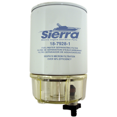 Sierra Fuel/Water Separator Filter, 10 Micron w/ Clear Bowl - 18-7928-1 ...