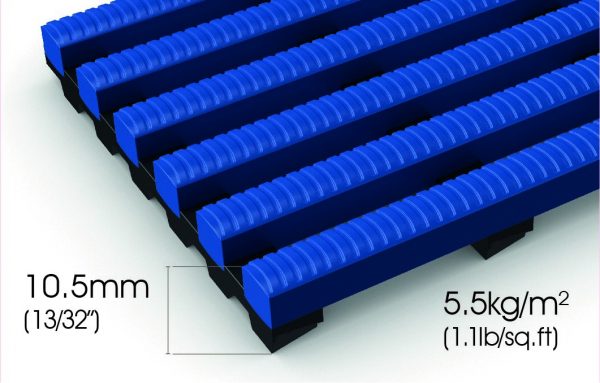 Plastex Matting Blue Heronrib Mat, 39in Wide - Sold by the Linear Foot ...