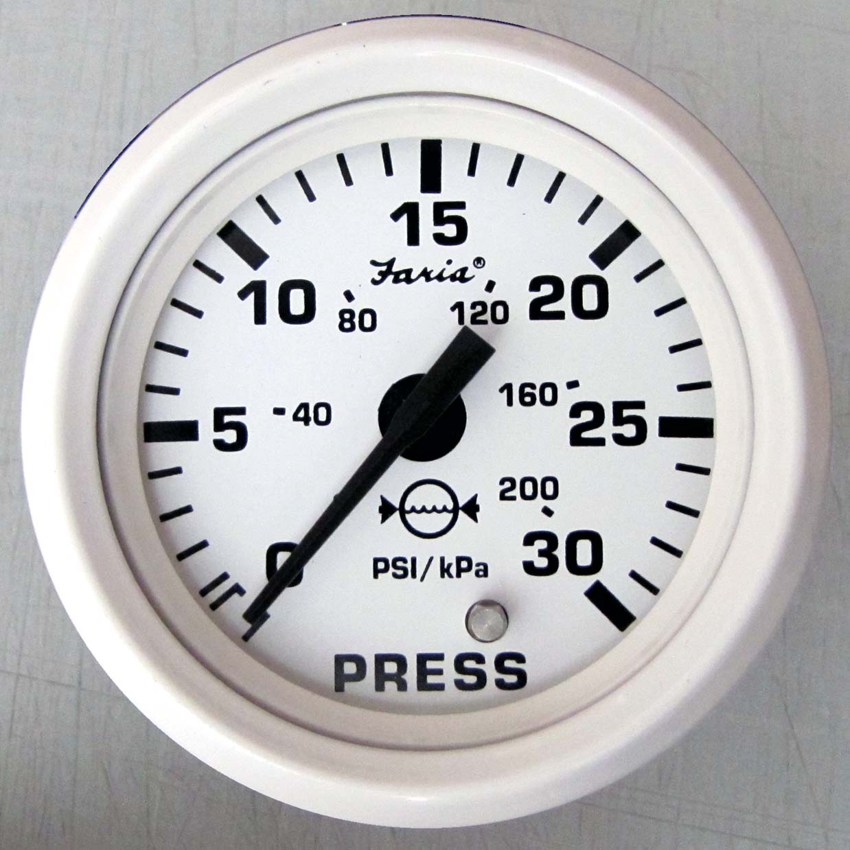 Faria Dress White Water Pressure Gauge Kit, 30PSI - 13108 - Boat Owners ...