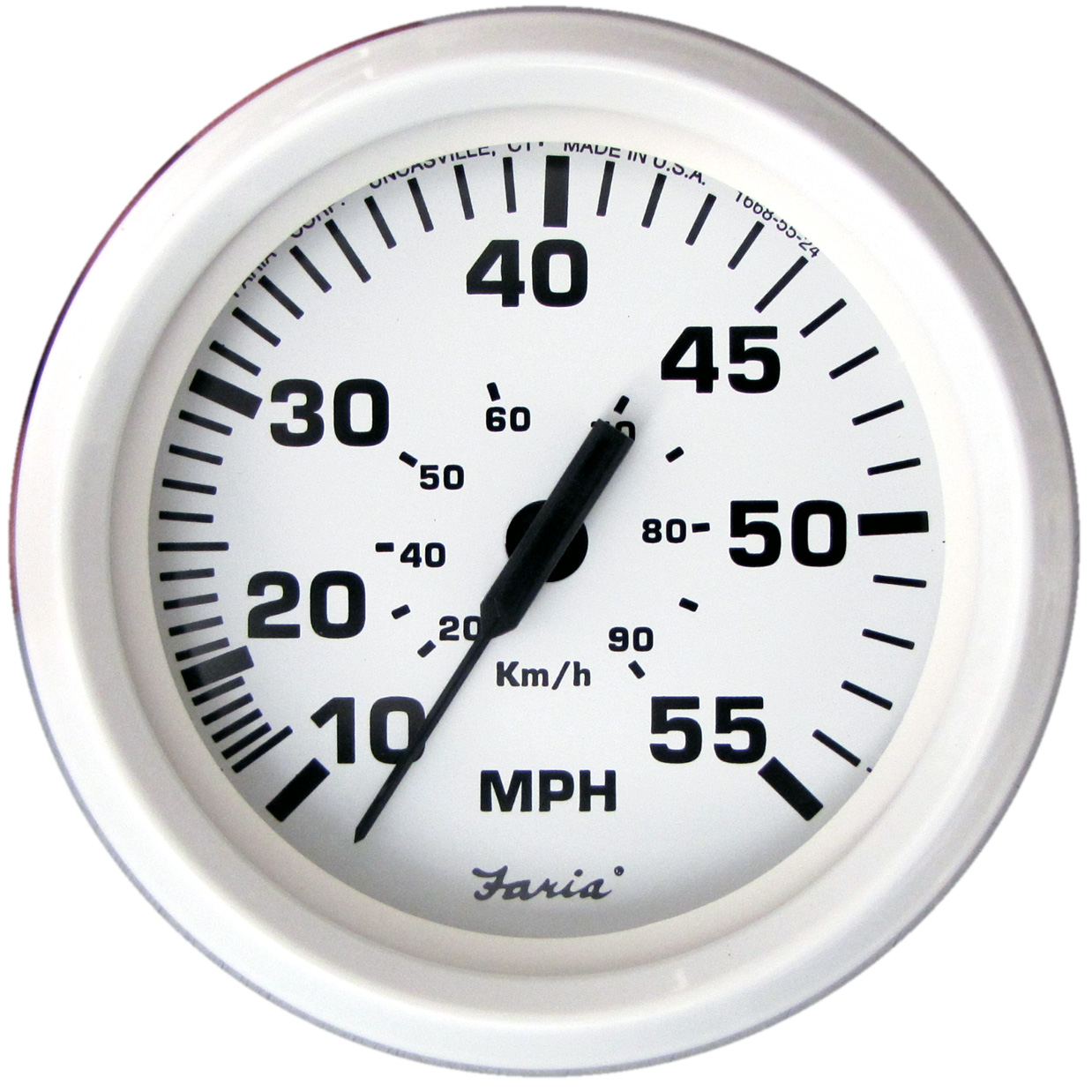 Faria Dress White Speedometer, 55MPH - F33112 - Boat Owners Warehouse ...