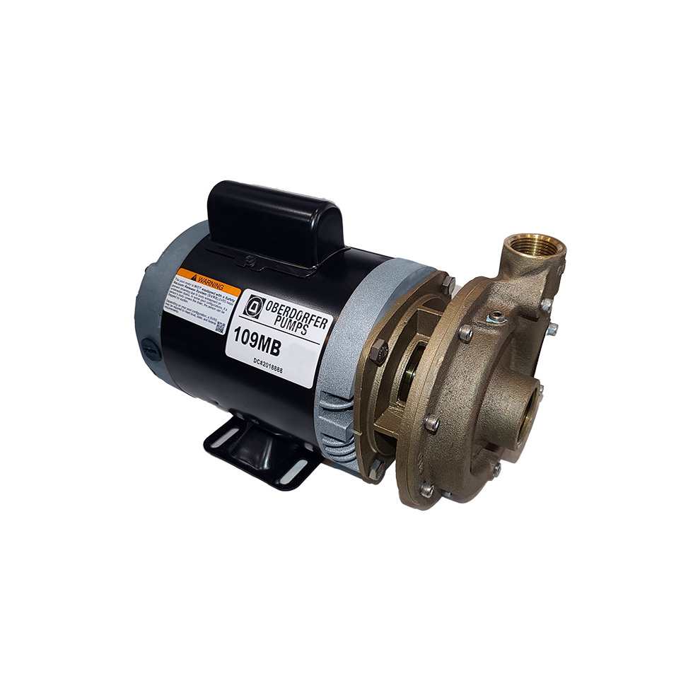 Oberdorfer 1/2 hp Bronze Centrifugal Pump w/ Motor - 109MB-10J36BJ ...